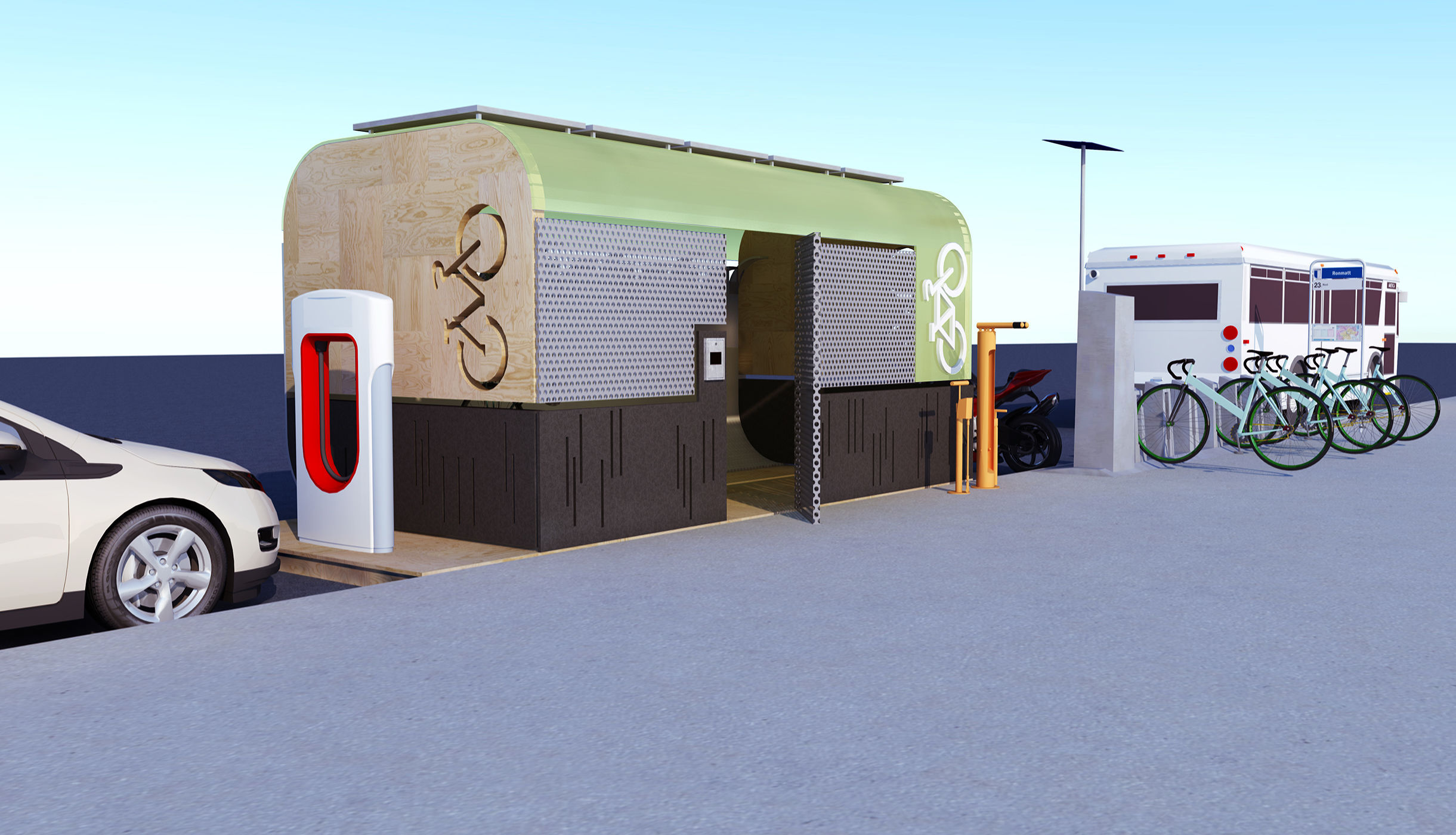 custom bike station design architect